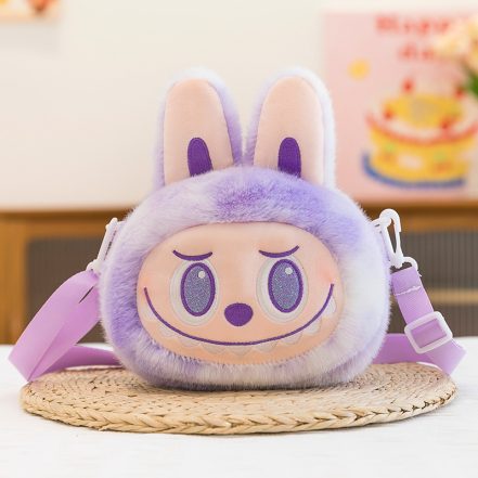 Labubu Plush Shoulder Bag Purple – Big Into Energy Series - Labubu Shop Uk
